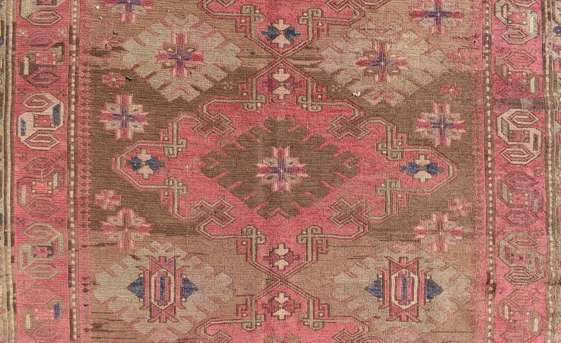 Caucasian Rug 5x9 Size Handwoven Antique Vintage Sumak Kilim 175x292cm ...