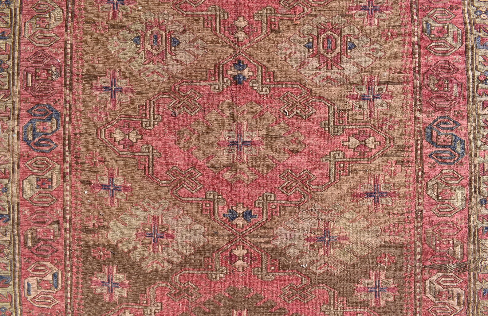 Caucasian Rug 5x9 Size Handwoven Antique Vintage Sumak Kilim 175x292cm ...