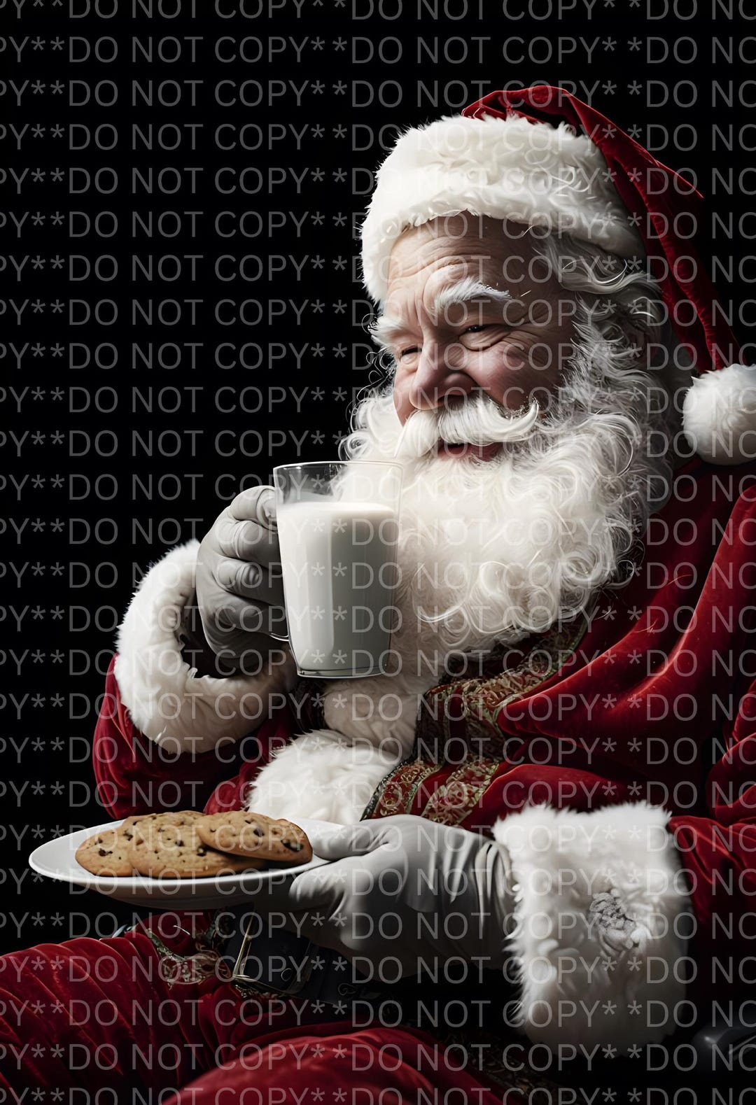 Christmas Santa Cookies Milk PNG - Etsy