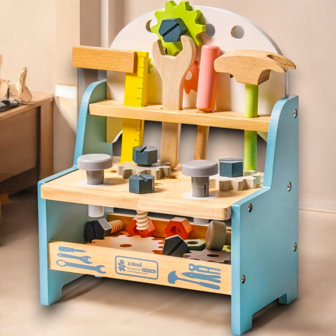 Wooden Tool Table Playset-children's Play House Nut Disassembly and ...