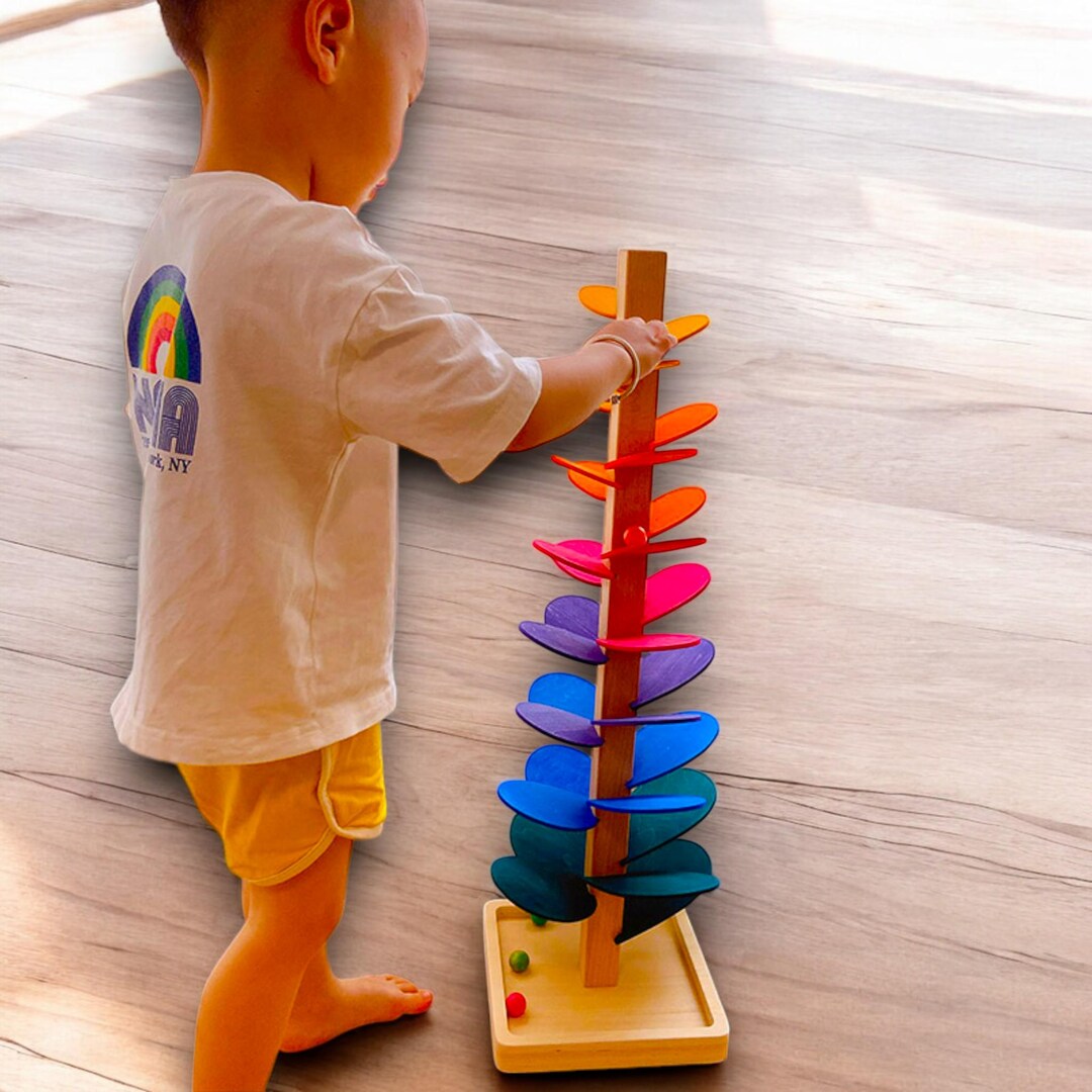 Wooden Marble Tree,educational Toy,sound Tree Toys,baby Birthday Gift ...