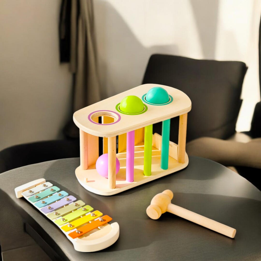 Wooden Kids Music Set Xylophone, ,and Bells Educational Musical Toy ...