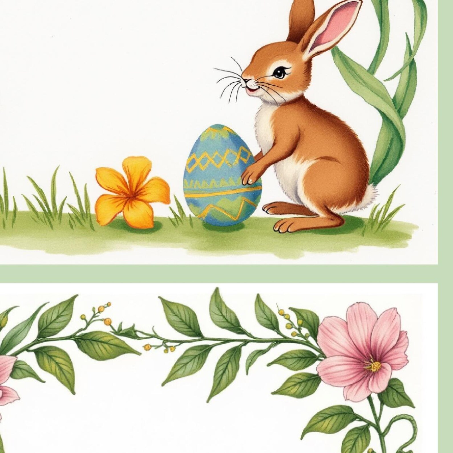 Vintage Easter Printable Note Cards – Digital Download for DIY ...