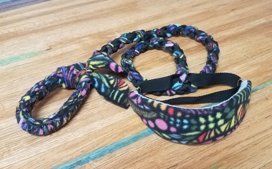Braided Fleece Agility Leash Martingale Style Pick Your - Etsy