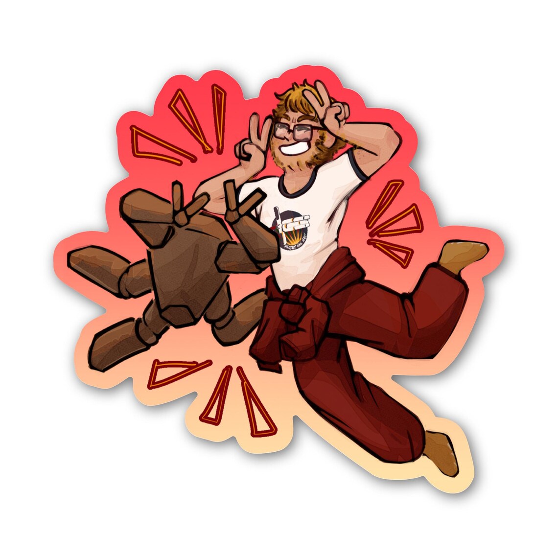 Ryland and Rocky Peace Sign Sticker **movie Version** - Etsy