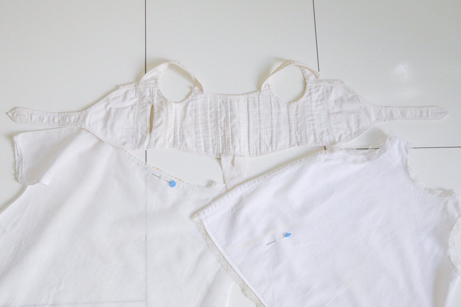 Vintage Baby Set Rare Corset Stay 2 Linen Tops Shorts - Etsy Canada