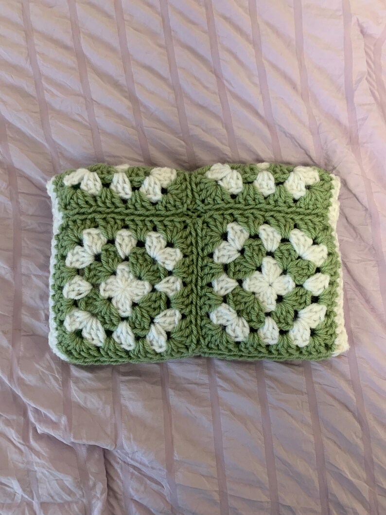 Handmade Crochet Granny Square Book Cover: Adjustable Book Sleeve - Etsy