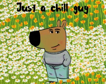 Chill Guy Wall Art Poster Meme - Minimalist Printable - Etsy