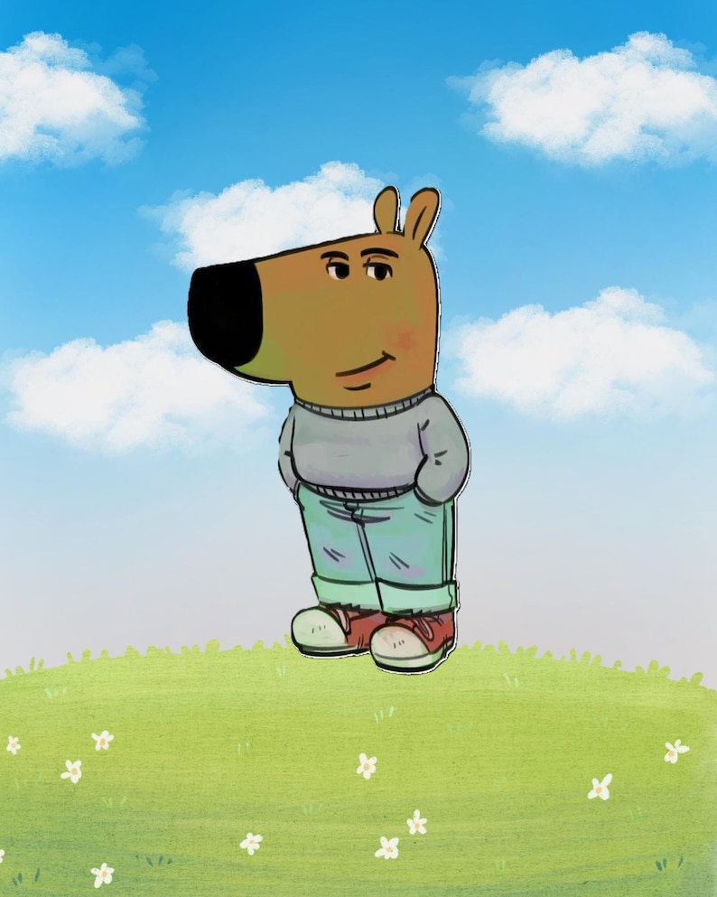 Chill Guy Wall Art Poster Meme - Minimalist Printable - Etsy