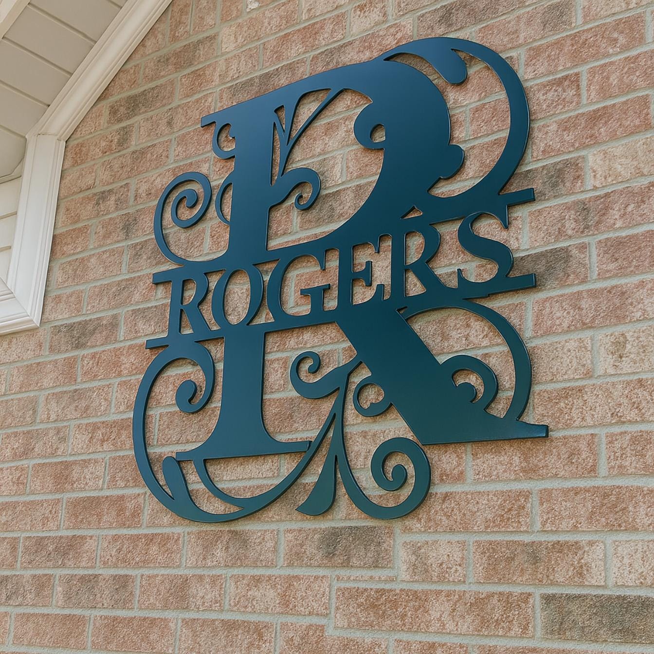 Custom Steel Split Letter Monogram Signs - 6 Font Styles: Personalized ...