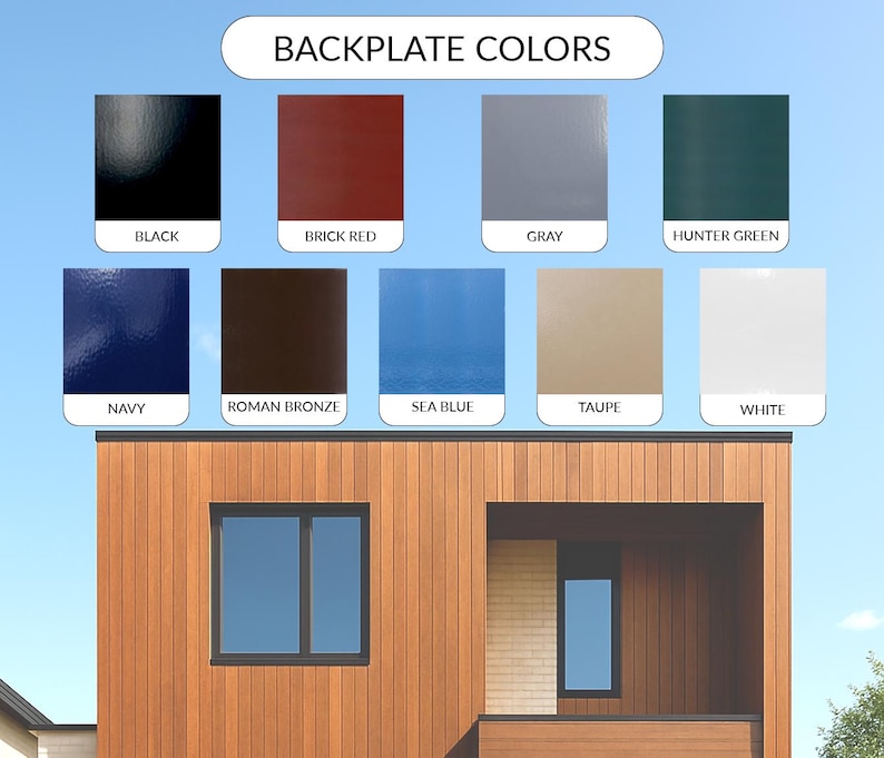 Personalized Horizontal Floating Modern Address Plaques - 1-5 Digits ...
