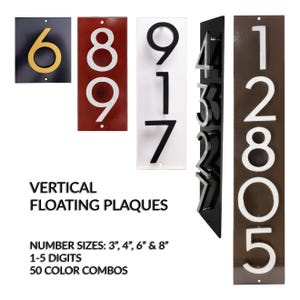 Raised House Number Plaque Vertical - Etsy