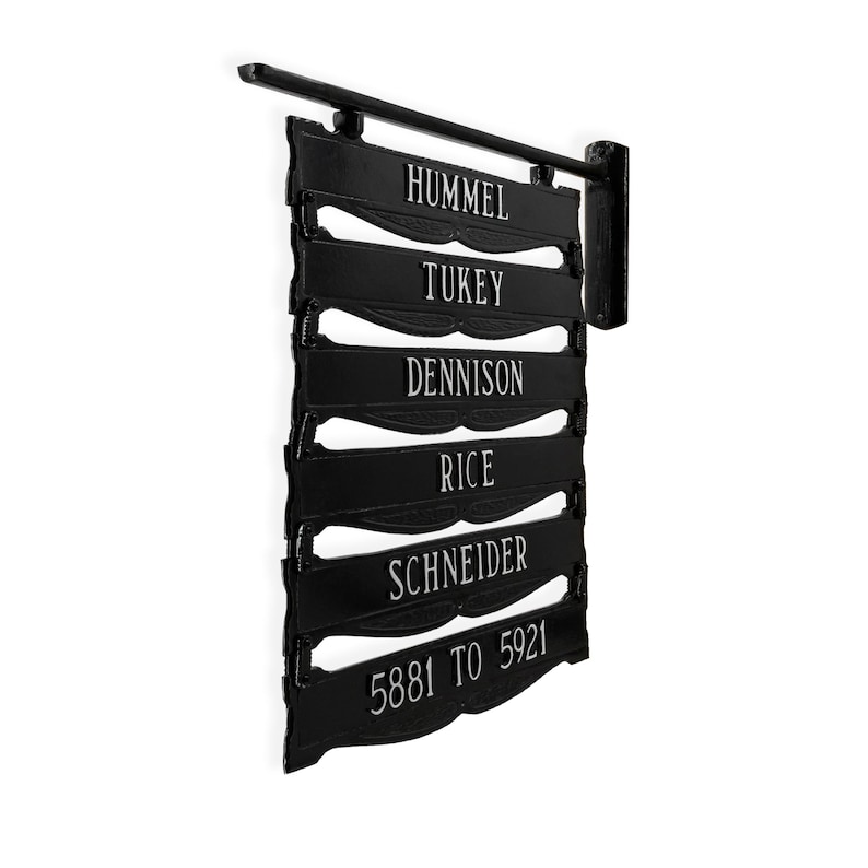Aluminum Hanging Bar With Hooks - 2 Sizes: Address Sign Metal Holder ...