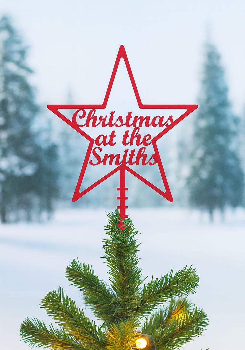 Personalized Steel Star Christmas Tree-topper Decor: Custom Metal ...