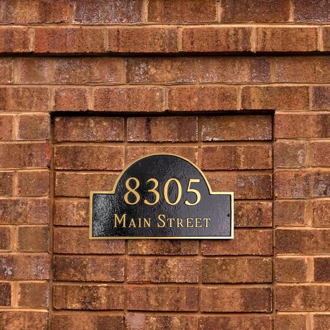 Arch Economy Lawn & Wall Address Sign Plaques, Two Line Address Sign ...