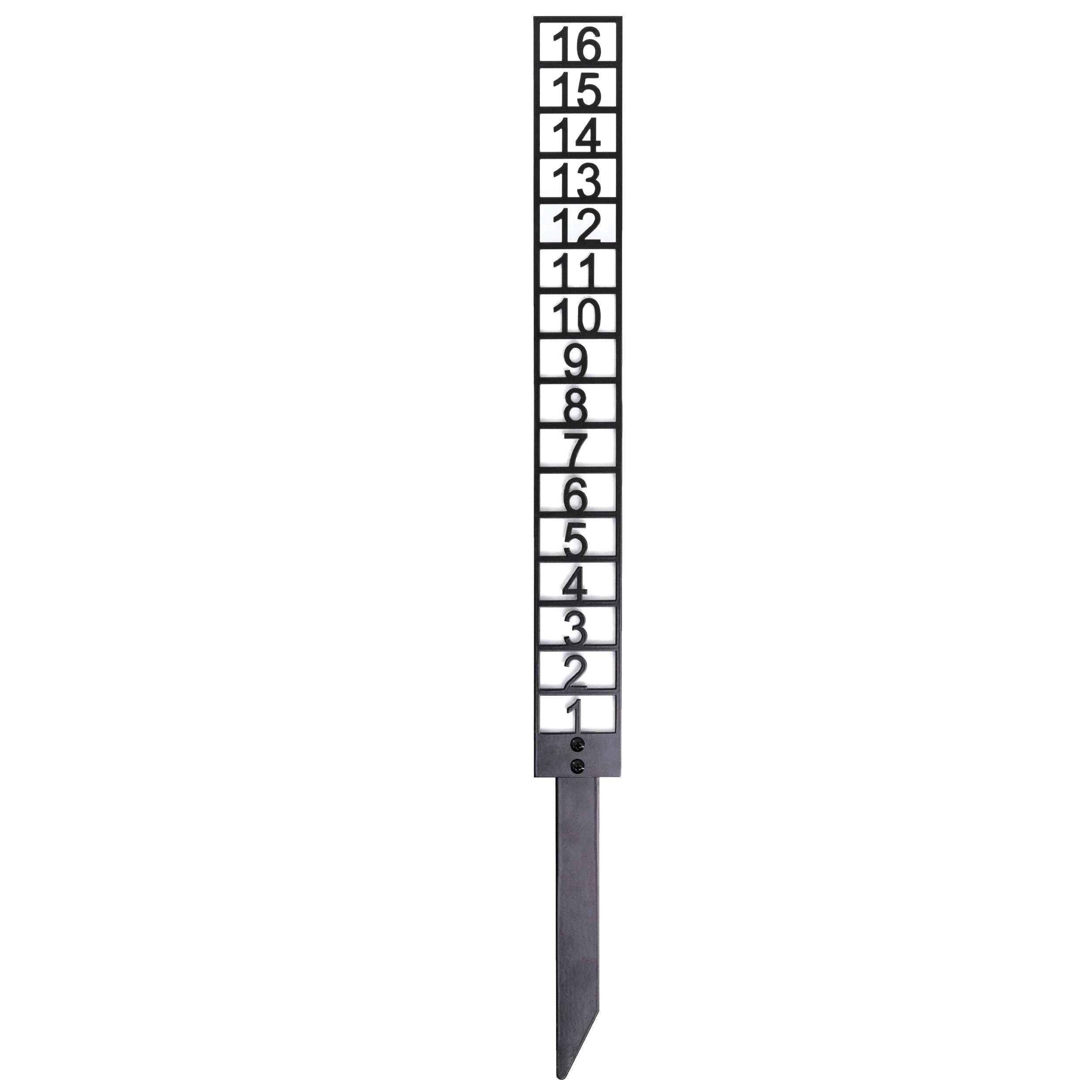Steel Classic Snow Gauge - 2 Sizes: Metal Winter Snow Ruler, Rust ...