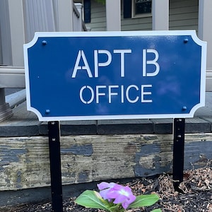 Custom Steel Double Sided Hanging & Lawn Address Signs - 4 Styles ...