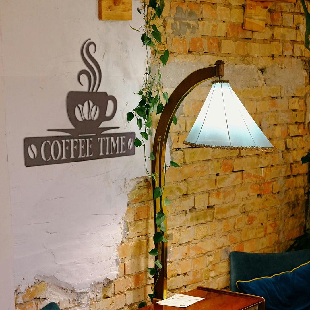 Custom Steel Coffee Cup Name Sign, Personalized Coffee Sign, Coffee ...