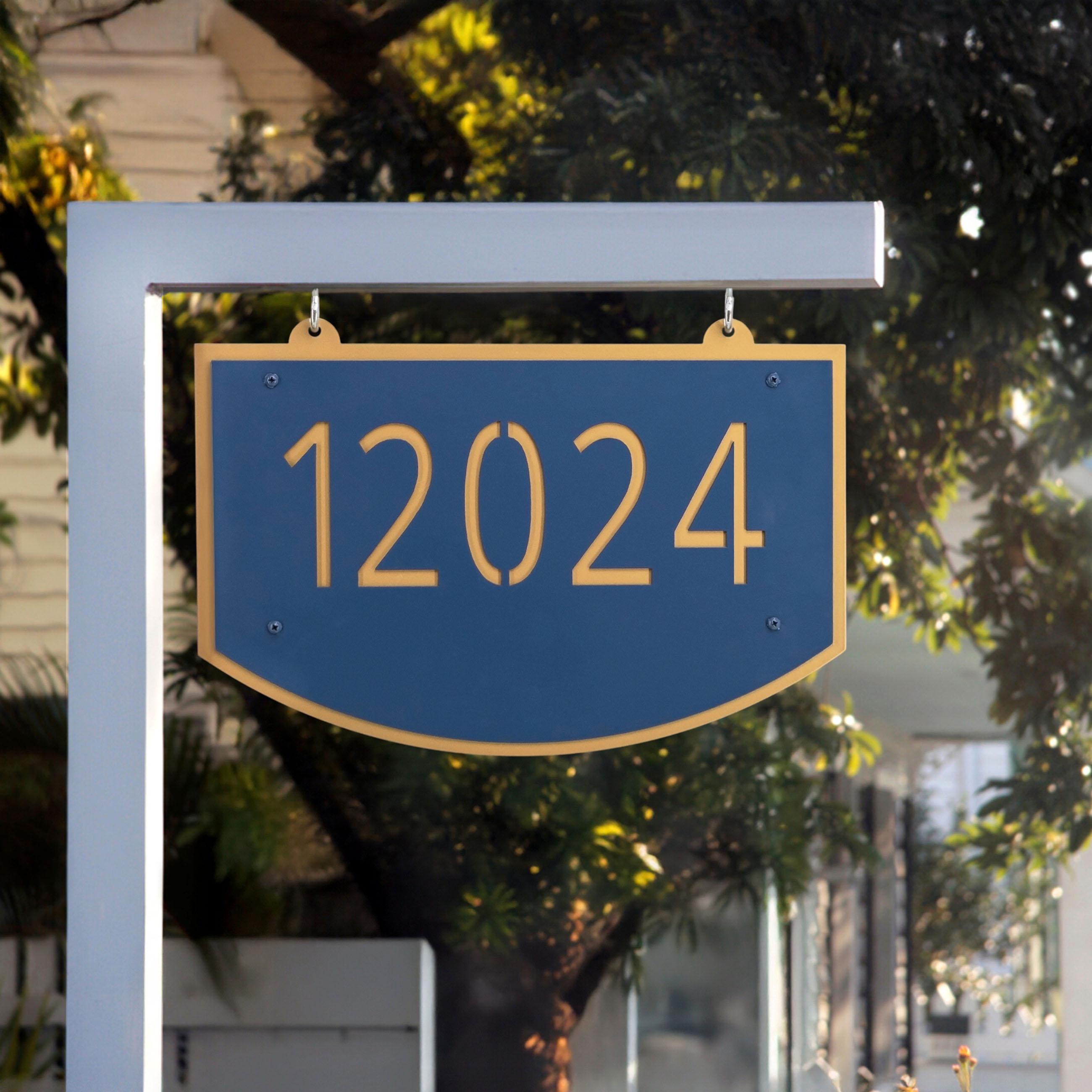 Custom Steel Double Sided Hanging & Lawn Address Signs - 4 Styles ...