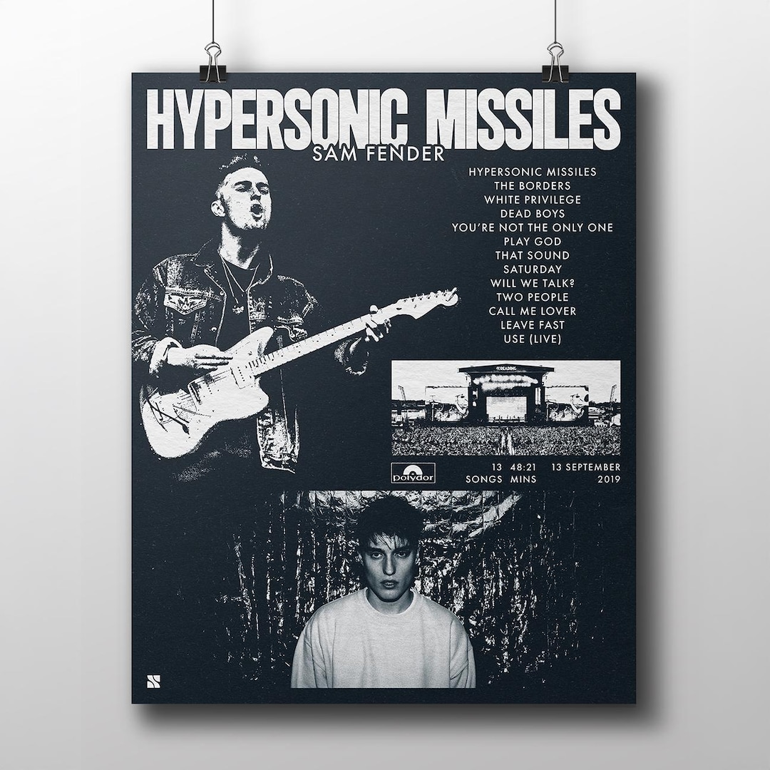 Hypersonic Missiles, Sam Fender - Album Poster - Etsy