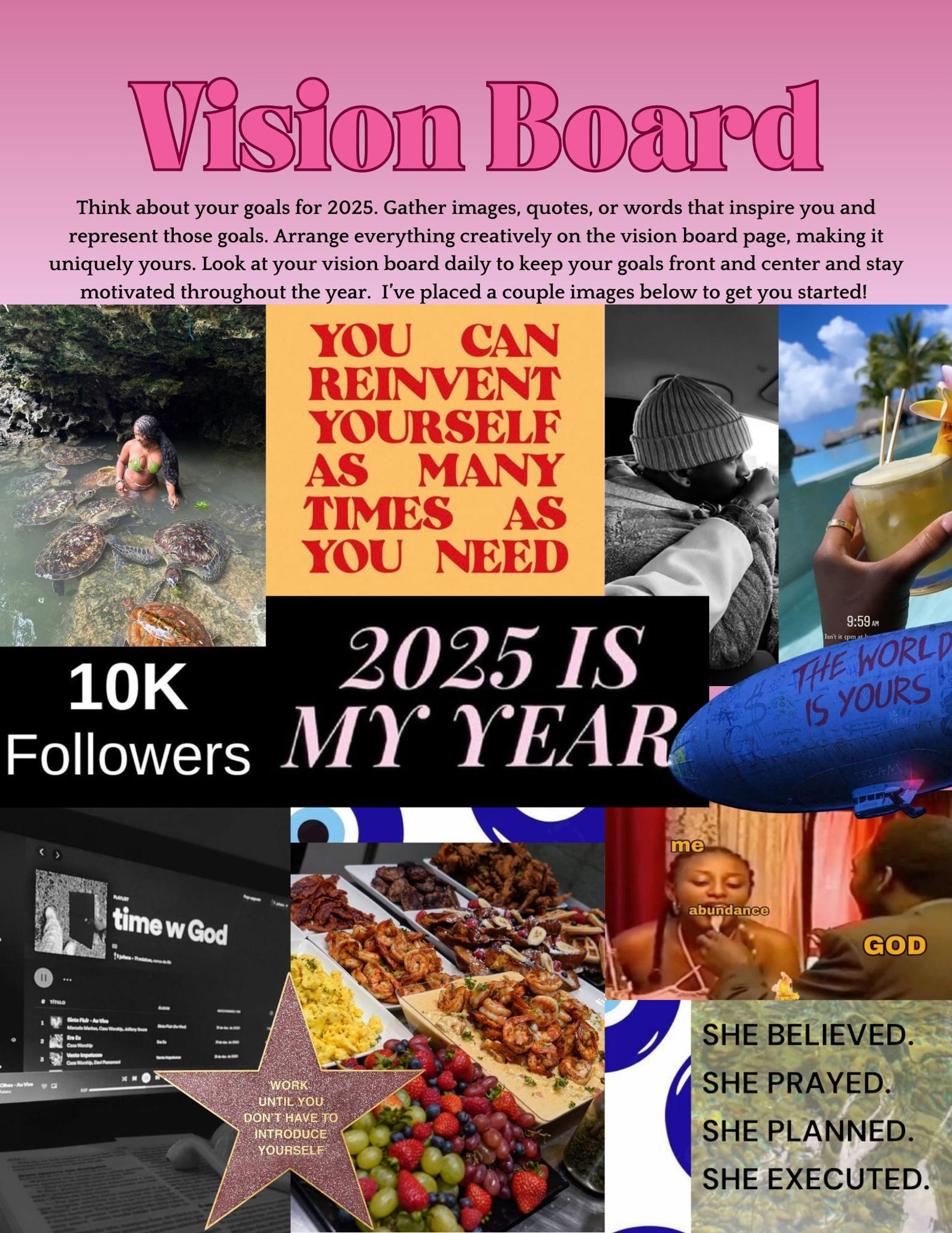 2025 Digital Planner for Women Goal Setting, Wellness, Vision Board ...