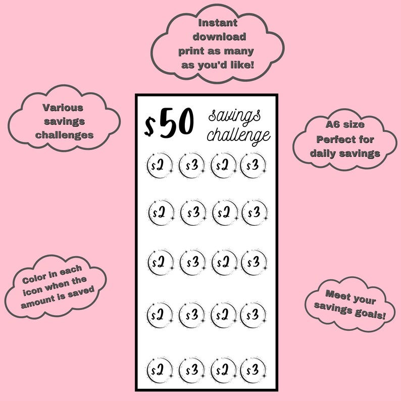 A6 Low Income Savings Challenge Bundle, Money Savings Challenge ...