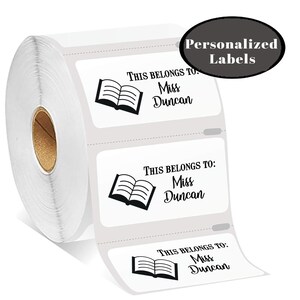 This Belongs to Labels | Books Teacher Library School Book Stickers ...