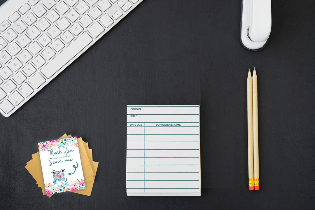 Library Card Note Pad, Bookworm Gift, Bookish Notepad, Organization ...