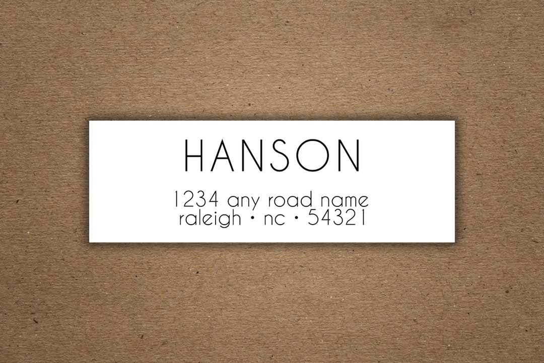 Modern Minimalist Return Address Labels 3 X 1 24 Personalized Labels - Etsy