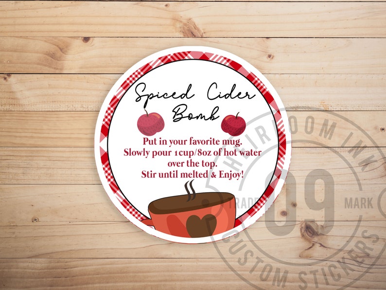100 Labels Spiced Apple Cider Bomb Stickers Cider Labels - Etsy