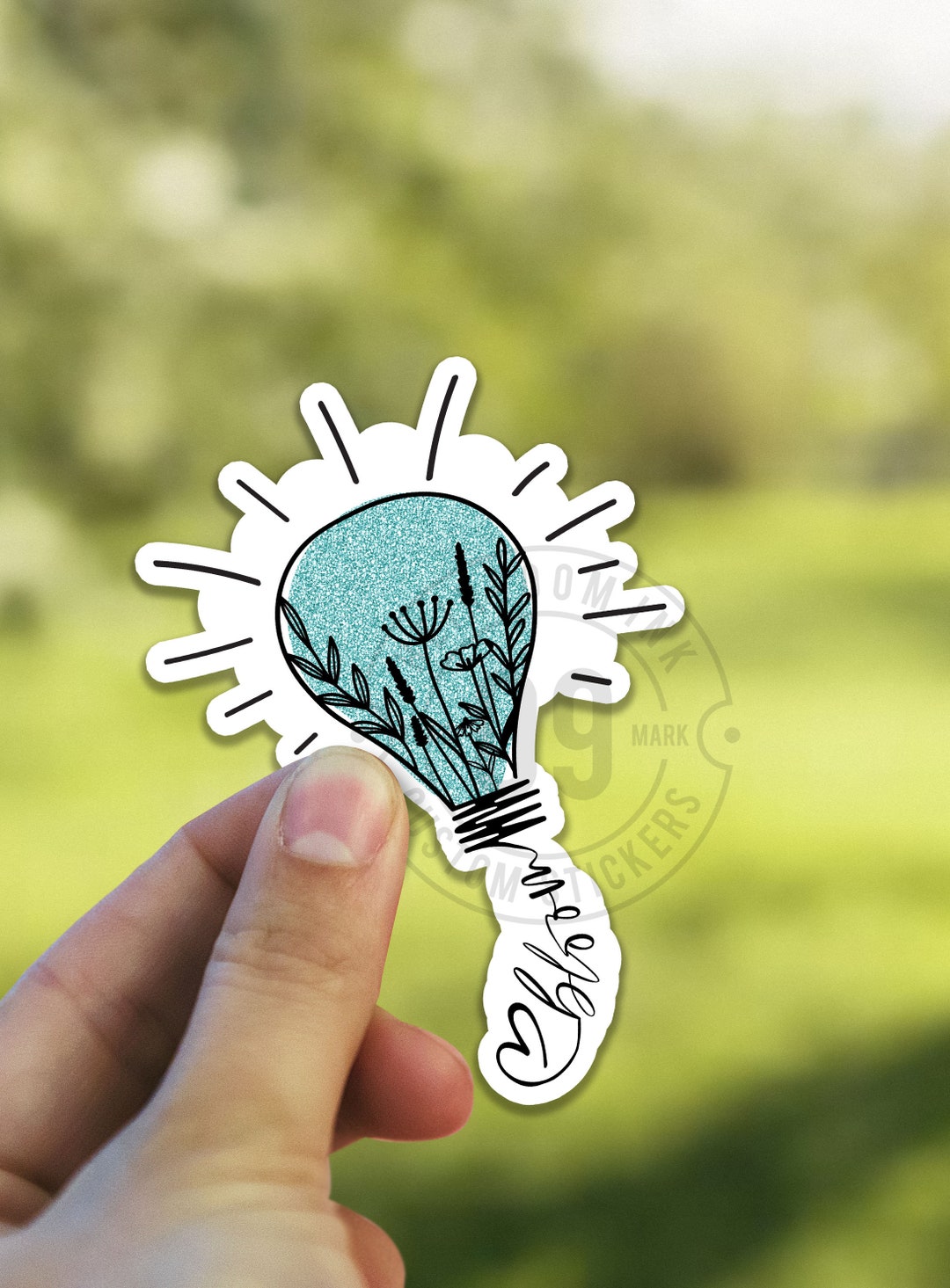 Bloom Floral Light Bulb Sticker Motivational Waterproof - Etsy
