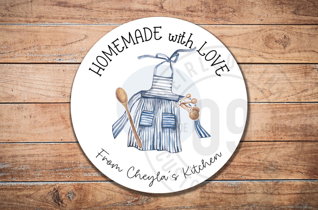 100 Labels PERSONALIZED - From the Kitchen Of... Apron Labels| Baking ...