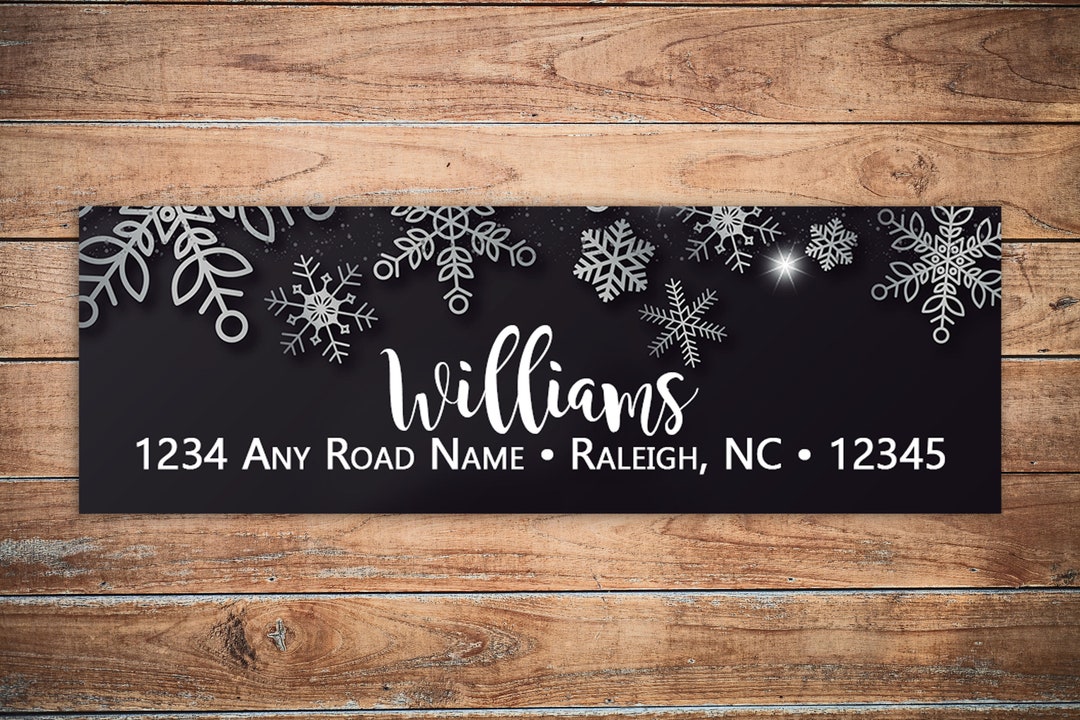 Elegant Snowflake Address Labels Return Address Labels - Etsy