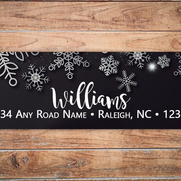Snowflake Labels - Etsy
