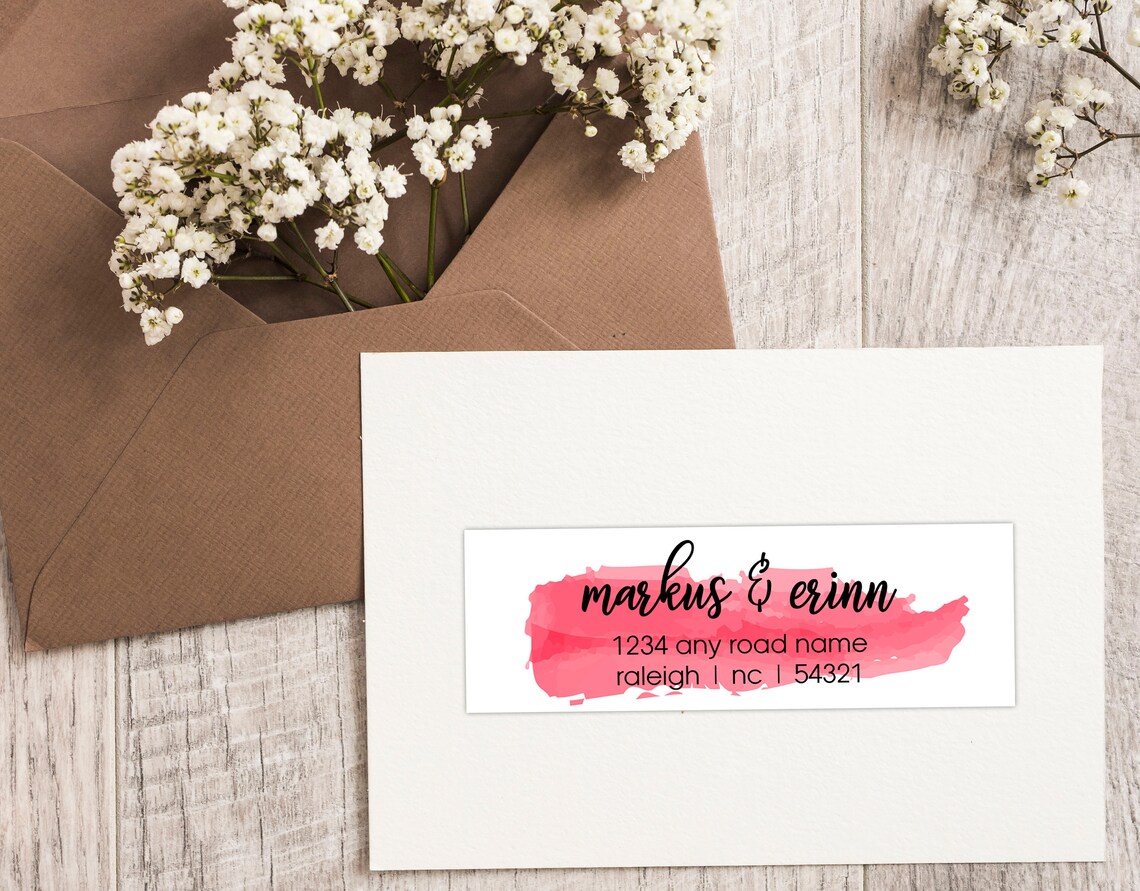 Custom Color Labels Custom Return Address Labels Wedding | Etsy