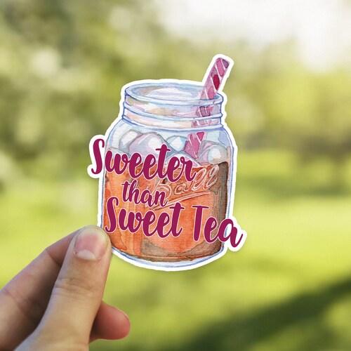 Sweeter Than Sweet Tea Sticker Southern Country Laptop - Etsy