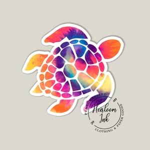 Sea Turtle Beach Sticker Die Cut Sticker Waterproof Vinyl - Etsy