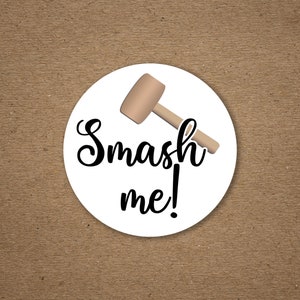 100 Labels Smash Me Labels Break Me Stickers Breakable Chocolate ...