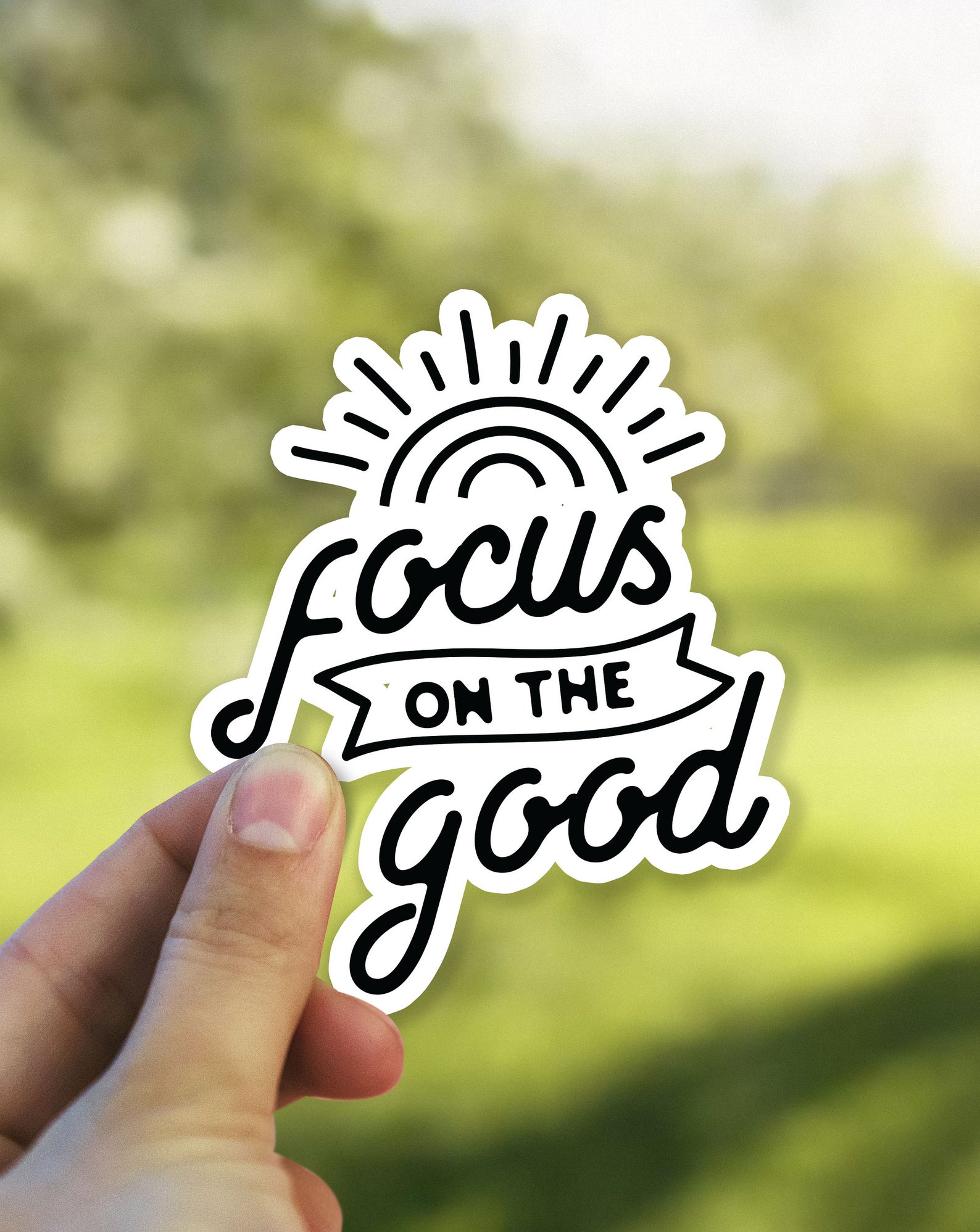 Focus on the Good Sticker Inspirational Encouragement Decal | Etsy