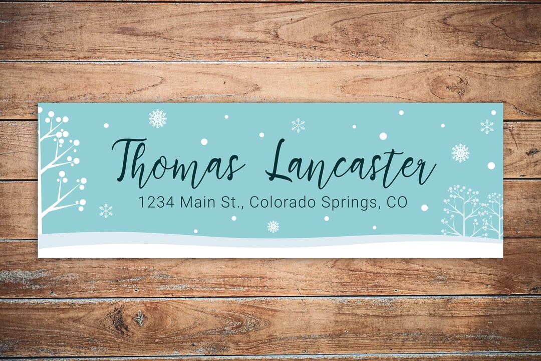Winter Wonderland Address Labels | Return Address Labels | Rectangle ...