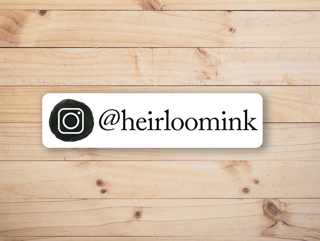 Instagram or Facebook Name Tag Stickers White or Clear 50 - Etsy