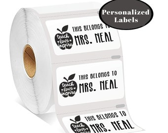 Teacher Book Labels This Book Belongs to Stickers - Etsy