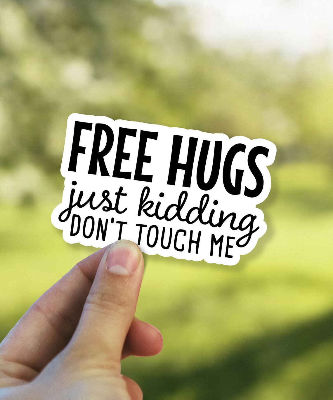 Free Hugs Just Kidding Sticker Funny Decal Vinyl Laptop - Etsy