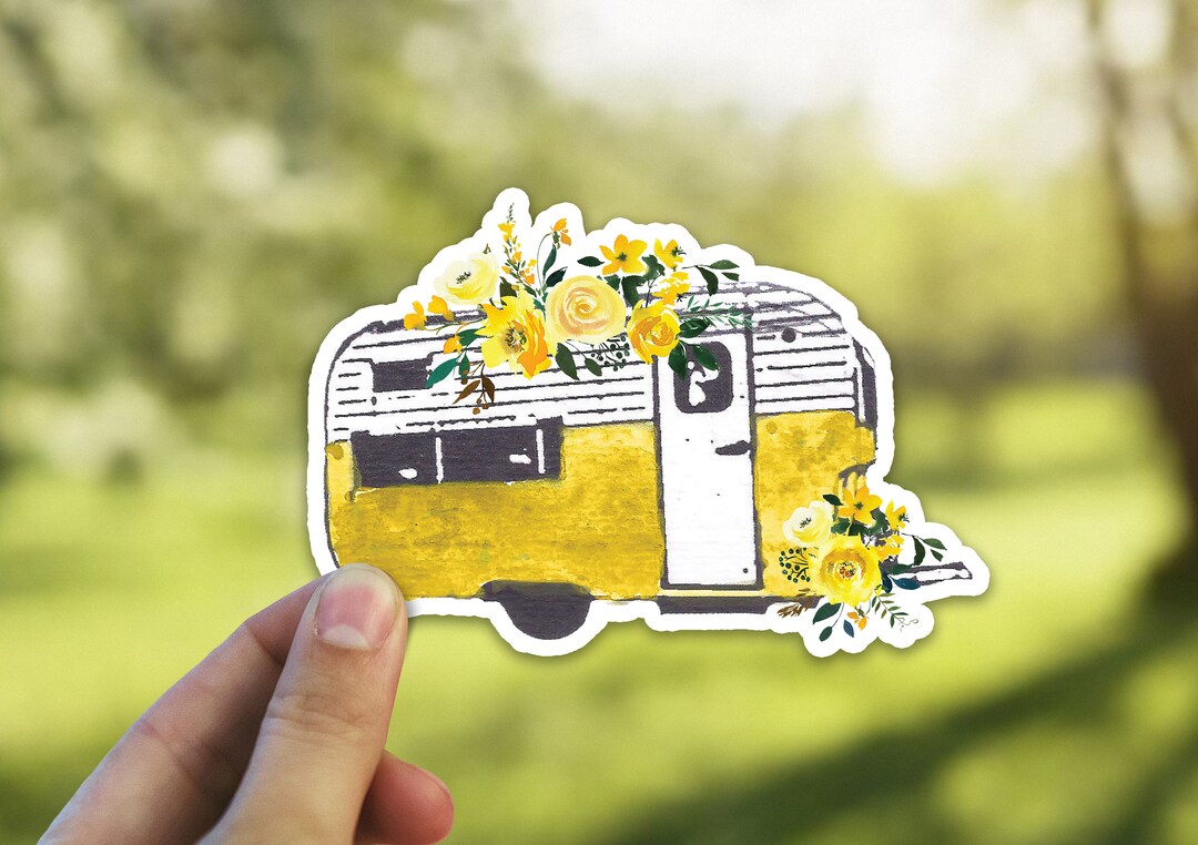 Retro Camper, Vintage Trailer, RV Vinyl Waterproof Sticker - Etsy