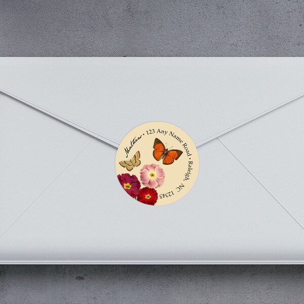 Butterfly Return Address Labels Stickers - Etsy