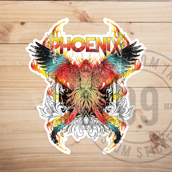 Phoenix Rising Car Decal - Etsy