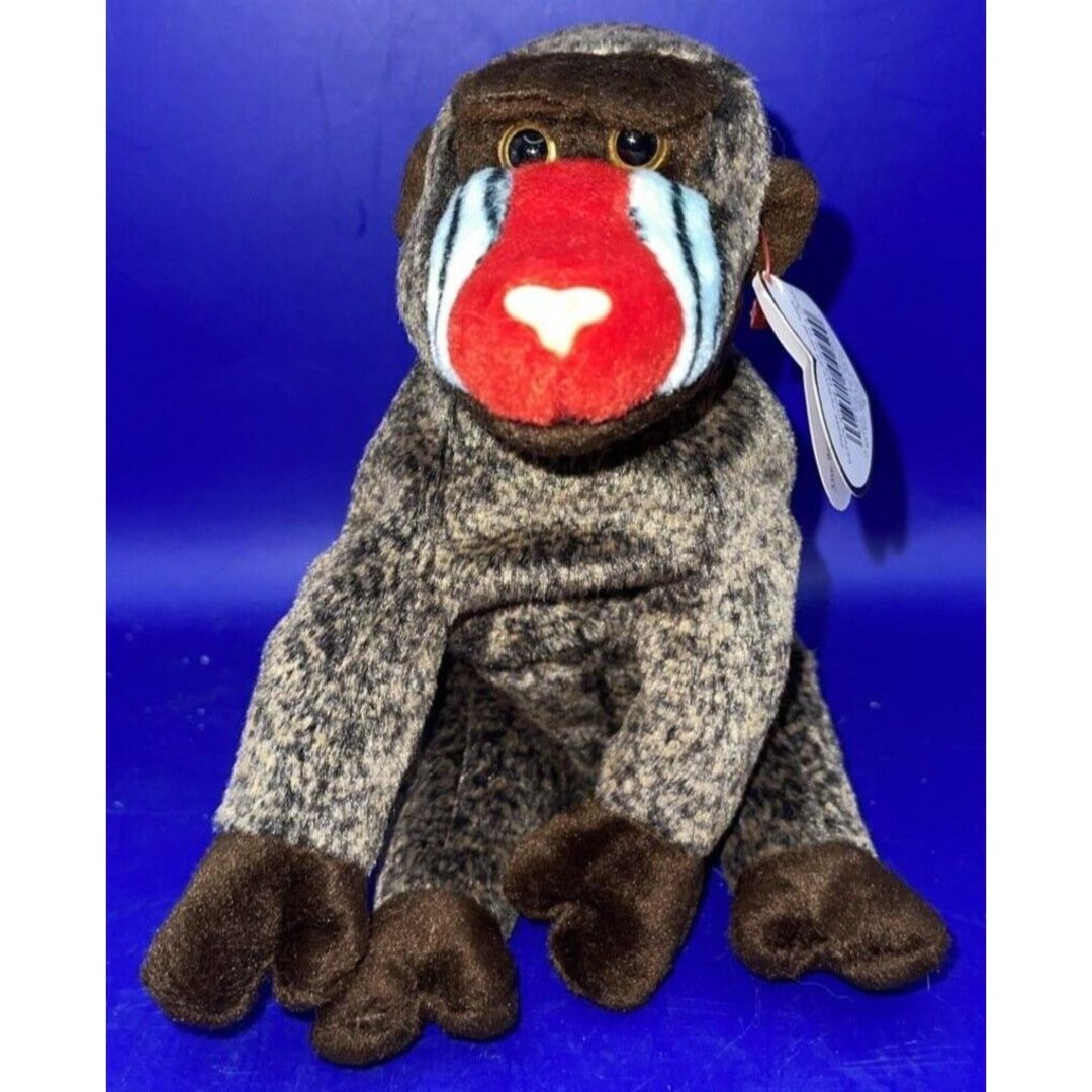 Ty Original Beanie Buddy Collection Cheeks Baboon Retired Tag Plush ...