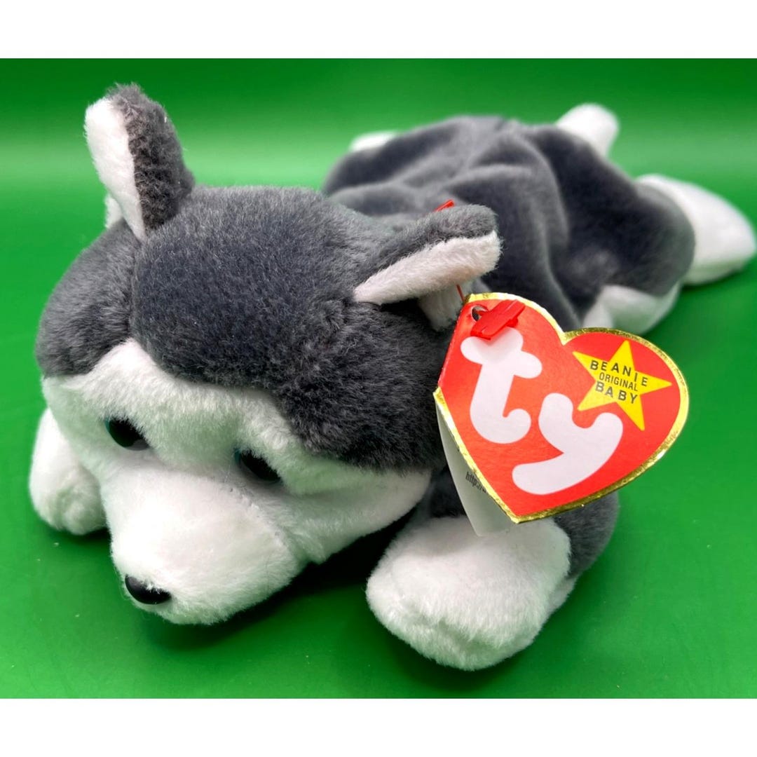 Ty Beanie Baby Nanook Husky Dog Puppy Beanbag Plush Pet Stuffed Animal ...
