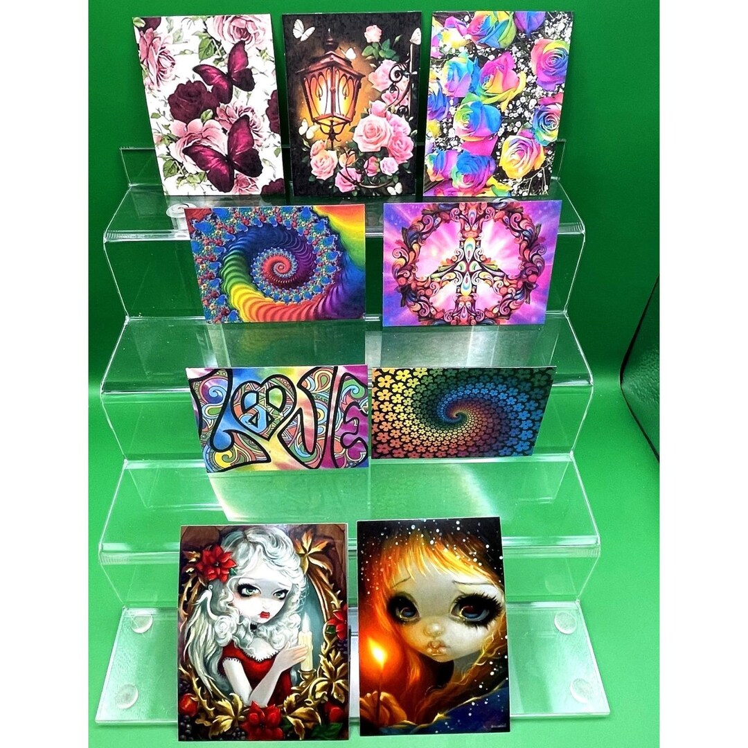 Kitchen Refrigerator Magnet Bundle Handmade Lot of 9 Peace Love Rainbow ...