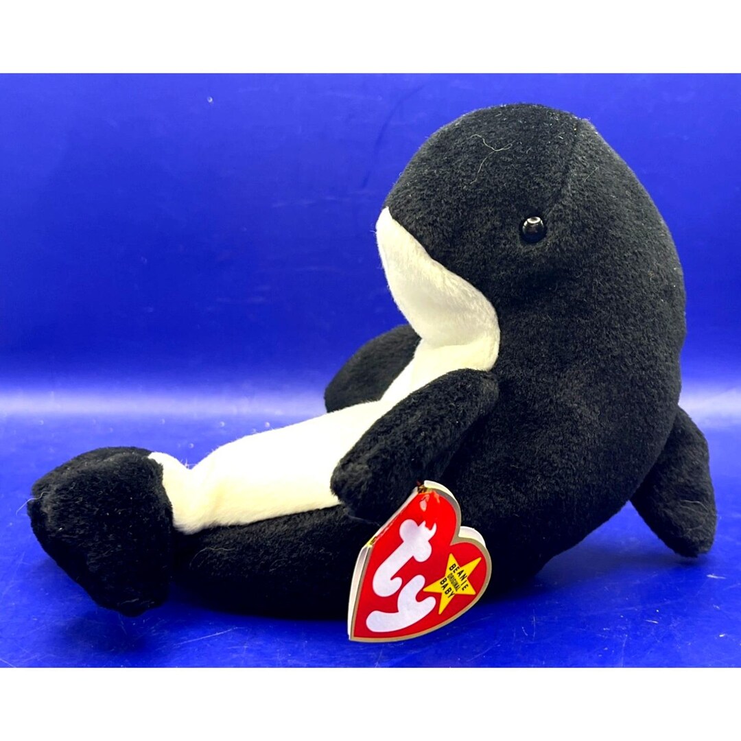 Ty Beanie Babies Waves Orca Whale Beanbag Plush Ocean Stuffed Animal ...